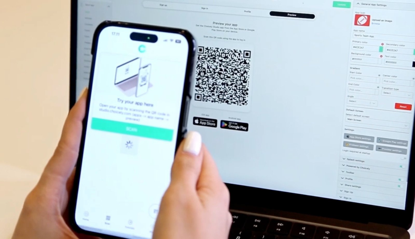 How to create apps with Choicely using an app template